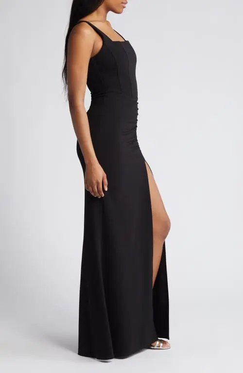 LOVE, NICKIE LEW Sleeveless Gown With Slit