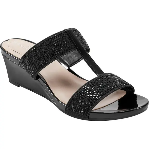 Bandolino Iluvit Wedge Sandal - Black