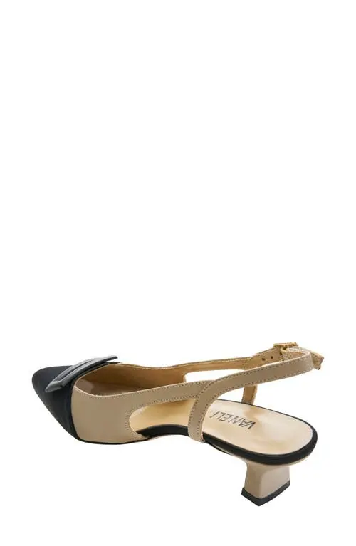 Vaneli Tady Pointed Toe Slingback Pumps - Pudding
