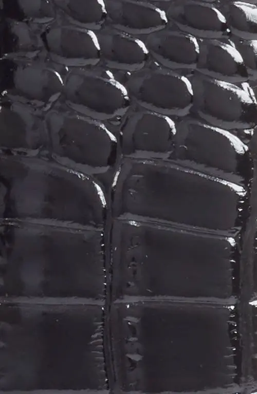 Torino Alligator Embossed Leather Belt - Black