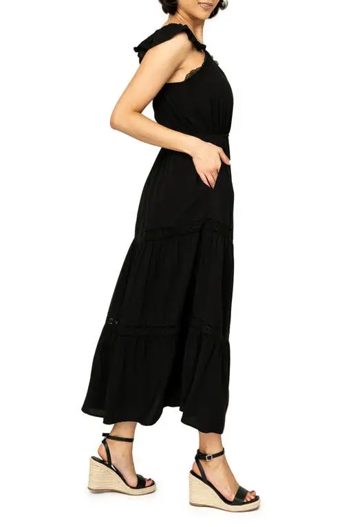 GIBSONLOOK Lace Detail Midi Dress