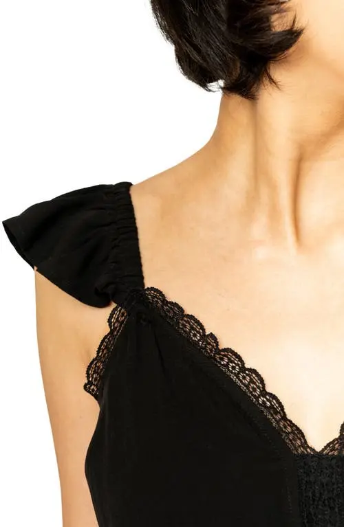 GIBSONLOOK Lace Detail Midi Dress