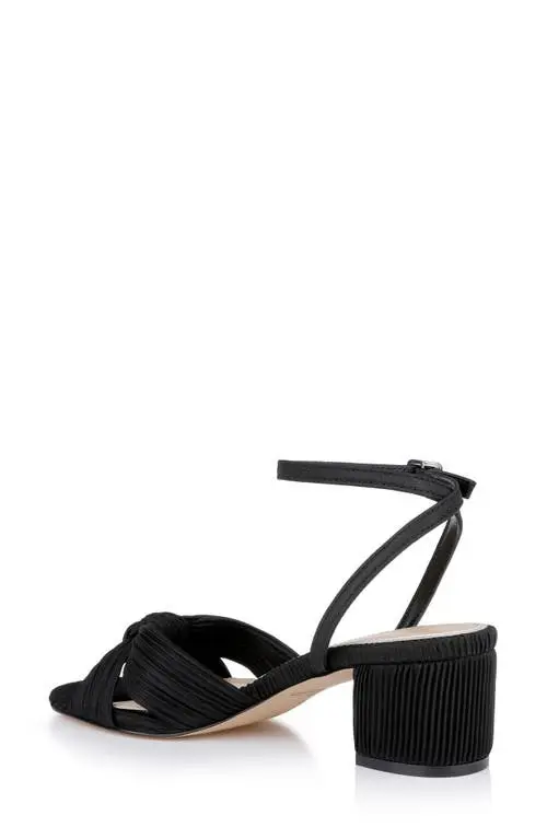Badgley Mischka Hudson Ankle Strap Sandal - Black Fabric