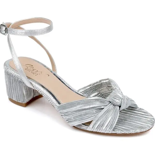 Badgley Mischka Hudson Ankle Strap Sandal - Silver/fab