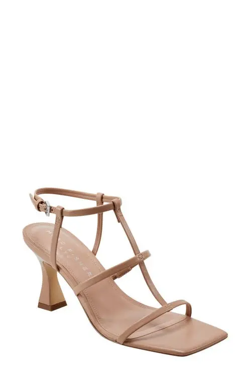Marc Fisher Dennie Ankle Strap Sandals - Medium Natural