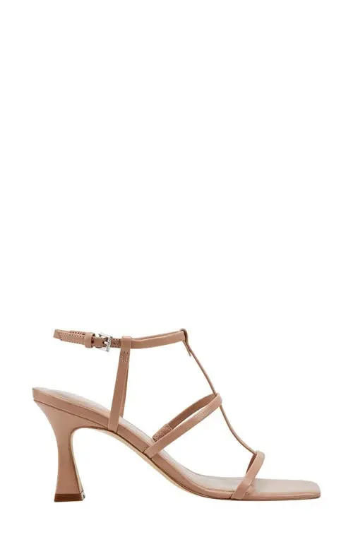 Marc Fisher Dennie Ankle Strap Sandals - Medium Natural