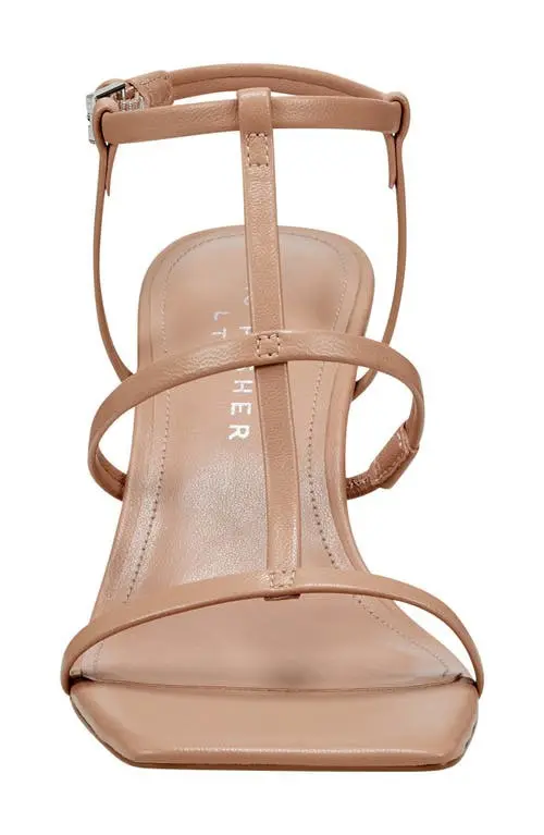 Marc Fisher Dennie Ankle Strap Sandals - Medium Natural