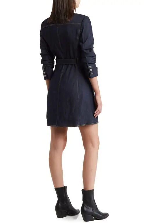 Cinq À Sept Jenessa Belted Denim Blazer Dress