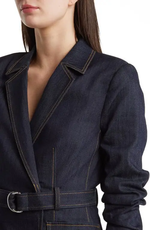 Cinq À Sept Jenessa Belted Denim Blazer Dress