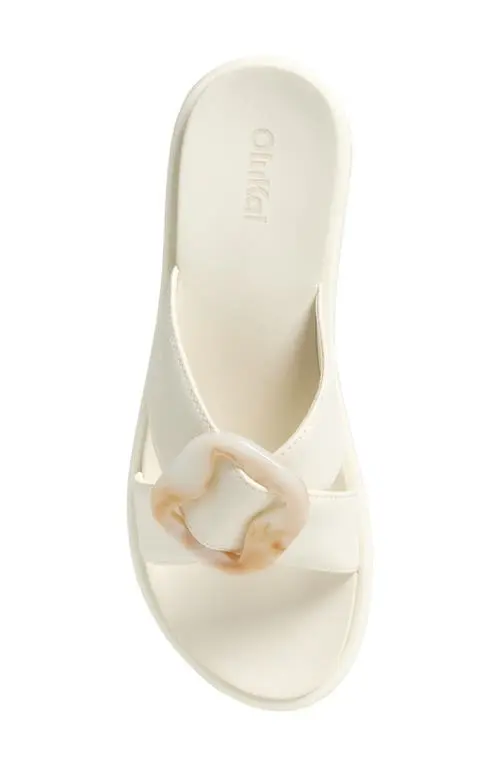 Olukai La'i Slide Sandal - White Sand / White Sand