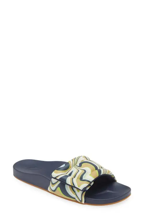 Olukai Sunbeam Slide Sandal - Deepest Depths/swirl