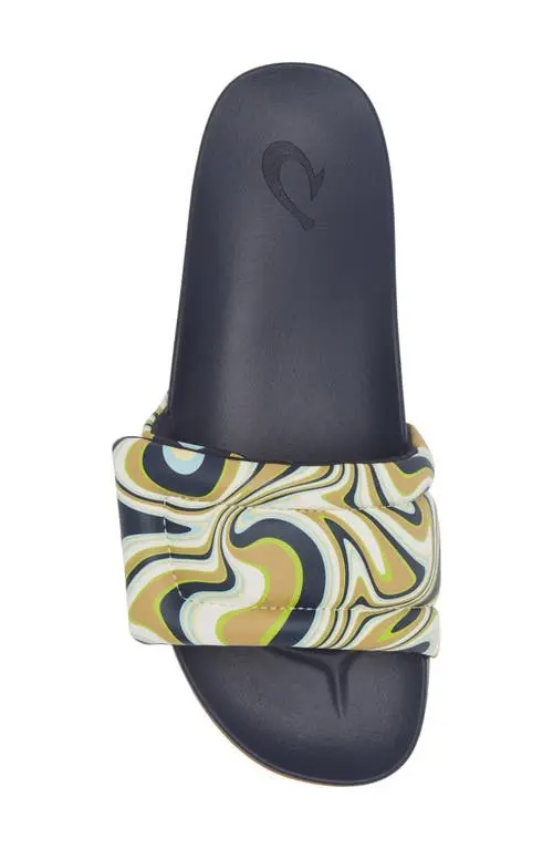 Olukai Sunbeam Slide Sandal - Deepest Depths/swirl