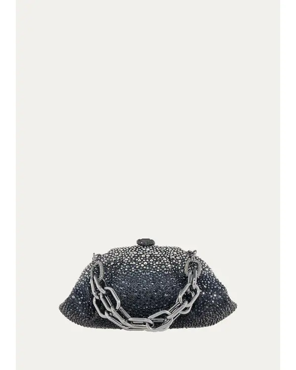 Judith Leiber Gemma Pleated Ombré Crystal Top-handle Bag