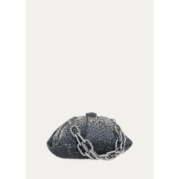 Judith Leiber Gemma Pleated Ombré Crystal Top-handle Bag
