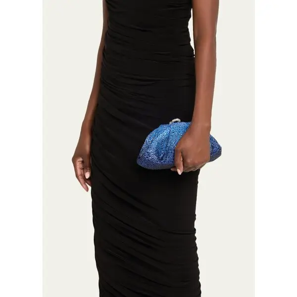 Judith Leiber Gemma Pleated Ombré Crystal Top-handle Bag