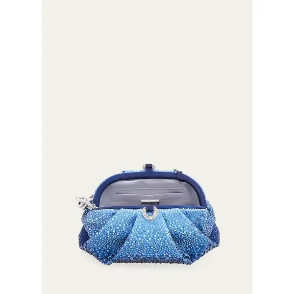 Judith Leiber Gemma Pleated Ombré Crystal Top-handle Bag