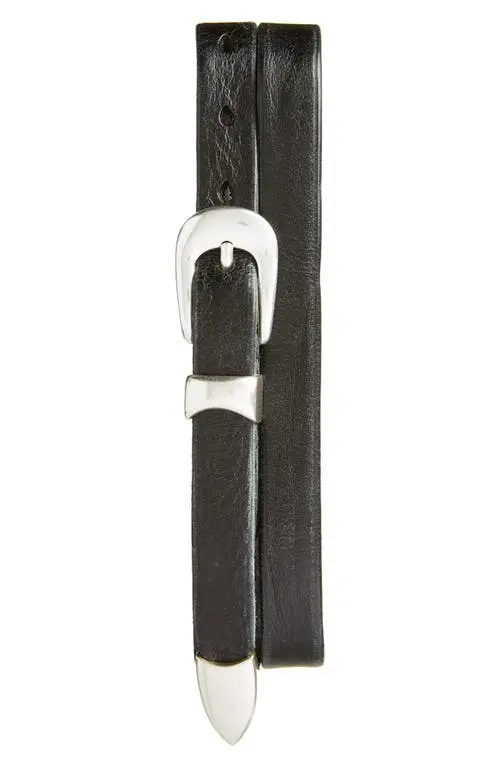 Our Legacy Skinny Leather Belt - Black Leather