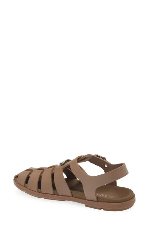Prada Rubber Fisherman Sandal - Moka