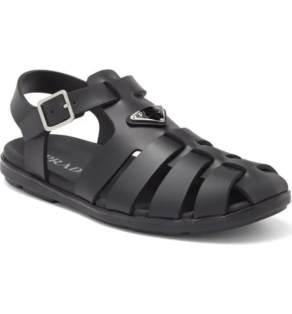 Prada Rubber Fisherman Sandal