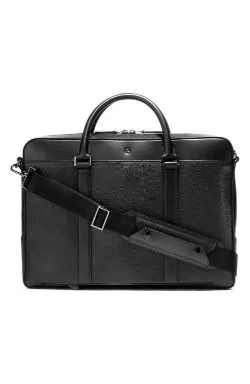 Cole Haan Triboro Leather Briefcase - Black