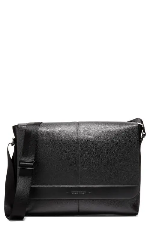 Cole Haan Triboro Leather Messenger Bag - Black
