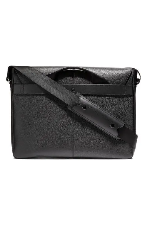 Cole Haan Triboro Leather Messenger Bag - Black