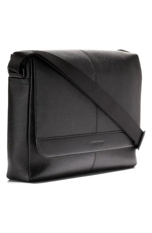 Cole Haan Triboro Leather Messenger Bag - Black