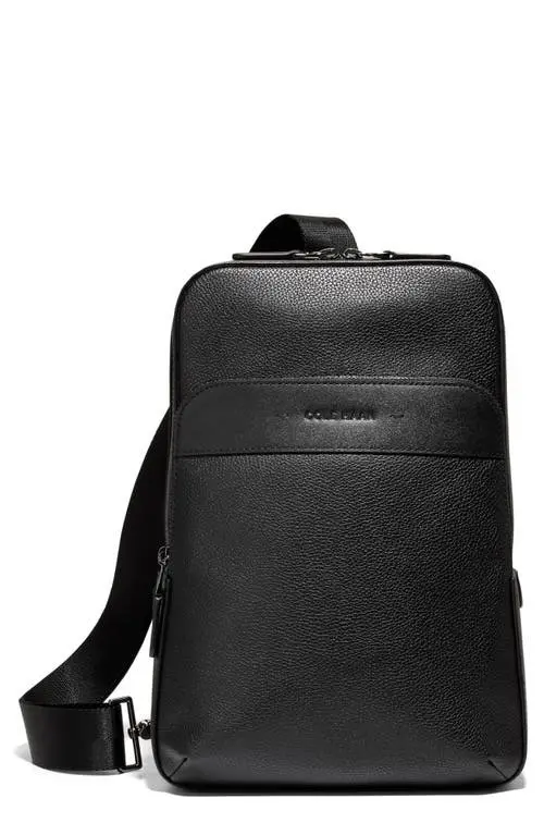 Cole Haan Triboro Leather Sling Bag - Black
