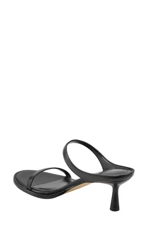 Marc Fisher Alonde Leather Slide Sandals - Blk01