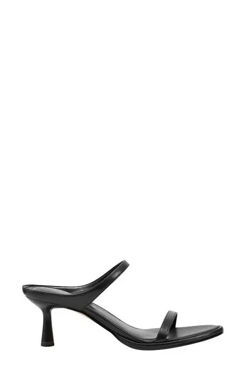 Marc Fisher Alonde Leather Slide Sandals - Blk01