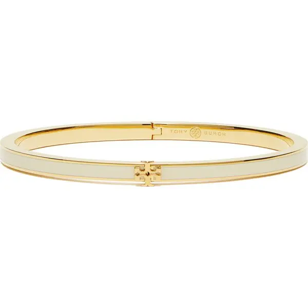 Tory Burch Thin Icon Enamel Bracelet - Tory Gold / New Ivory