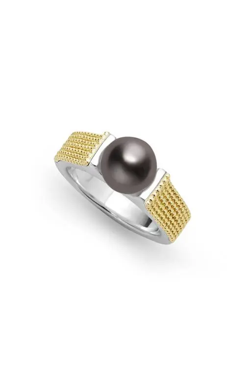 Lagos Luna Pearl Ring - Luna Blk