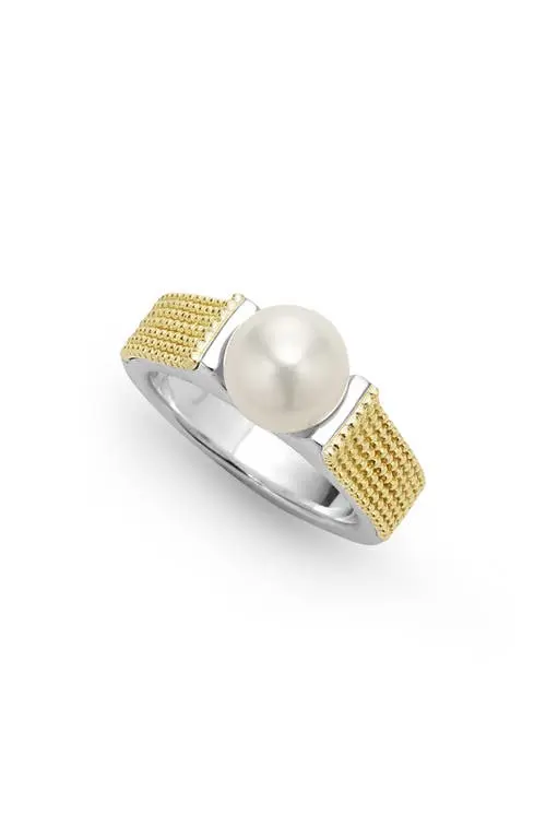 Lagos Luna Pearl Ring - Silver