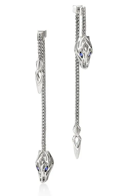 John Hardy Naga Drop Earrings - Silver