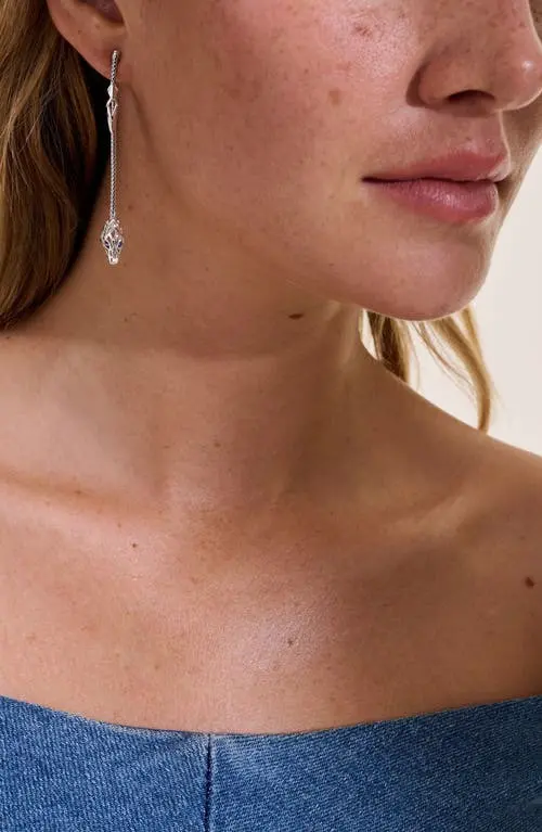 John Hardy Naga Drop Earrings - Silver