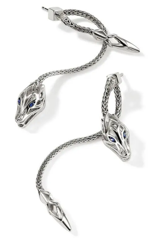 John Hardy Naga Drop Earrings - Silver