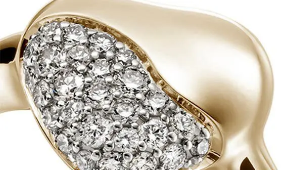 John Hardy Pebble Heart Diamond Ring
