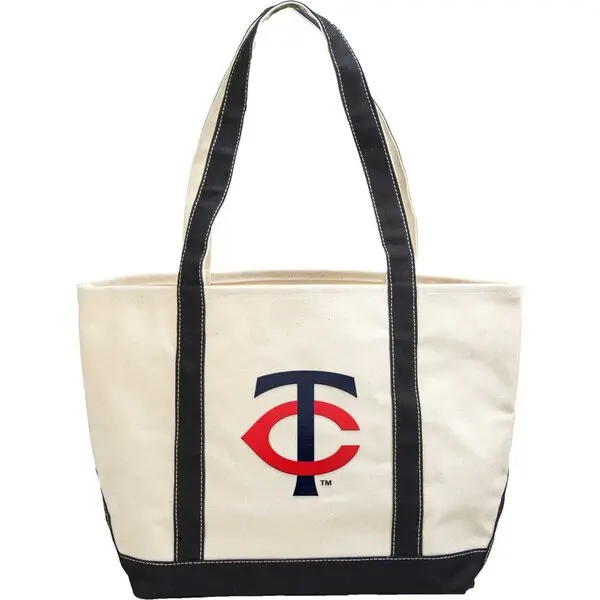 LOGO BRANDS Minnesota Twins Canvas Tote Bag