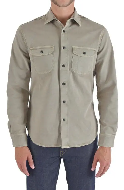 HIROSHI KATO The Brace Button-up Shirt - Sand Stone