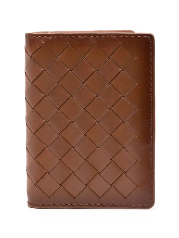 ASPINAL OF LONDON Folded Leather Card Holder - Brown