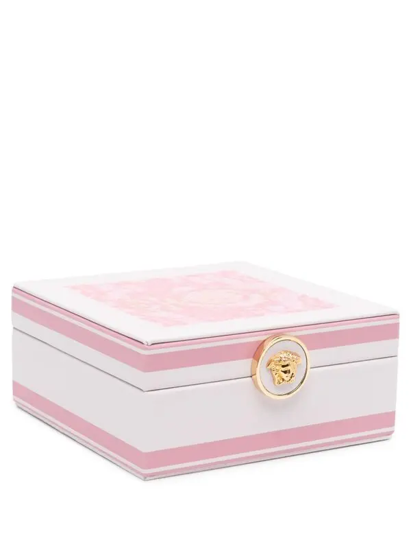 Versace Barocco-print Jewellery Box - Pink