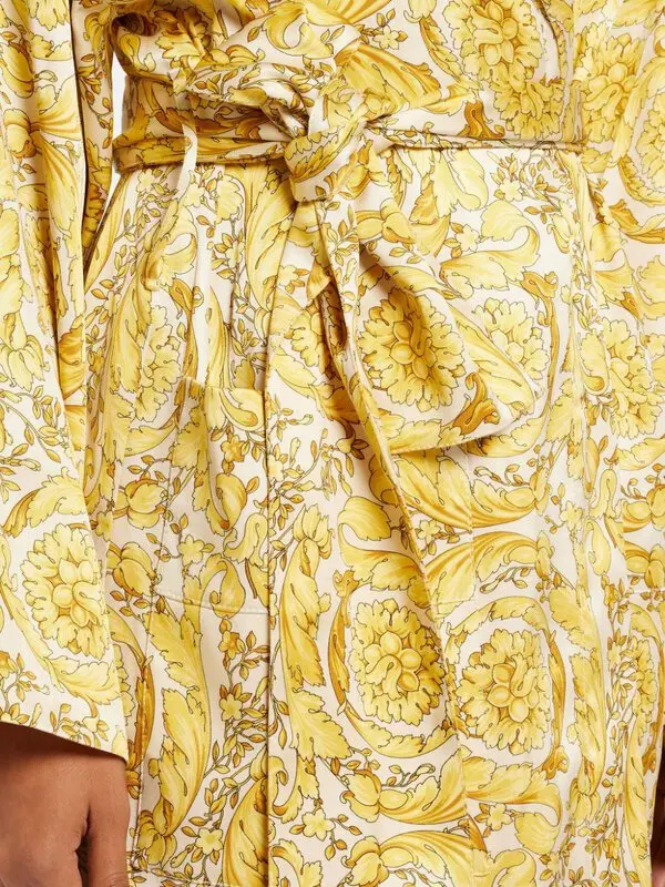 Versace Barocco-print Silk-satin Robe