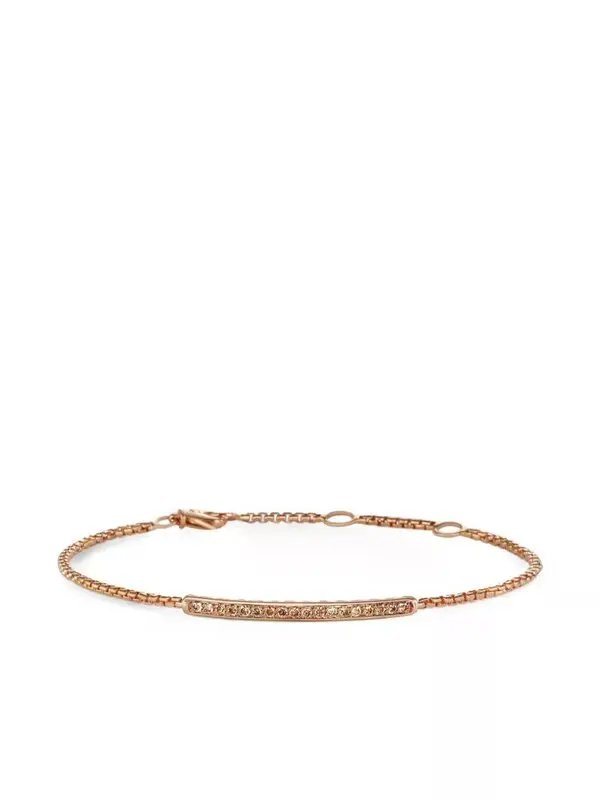 David Yurman 18kt Rose Petite Pavé Bar Diamond Bracelet - Gold