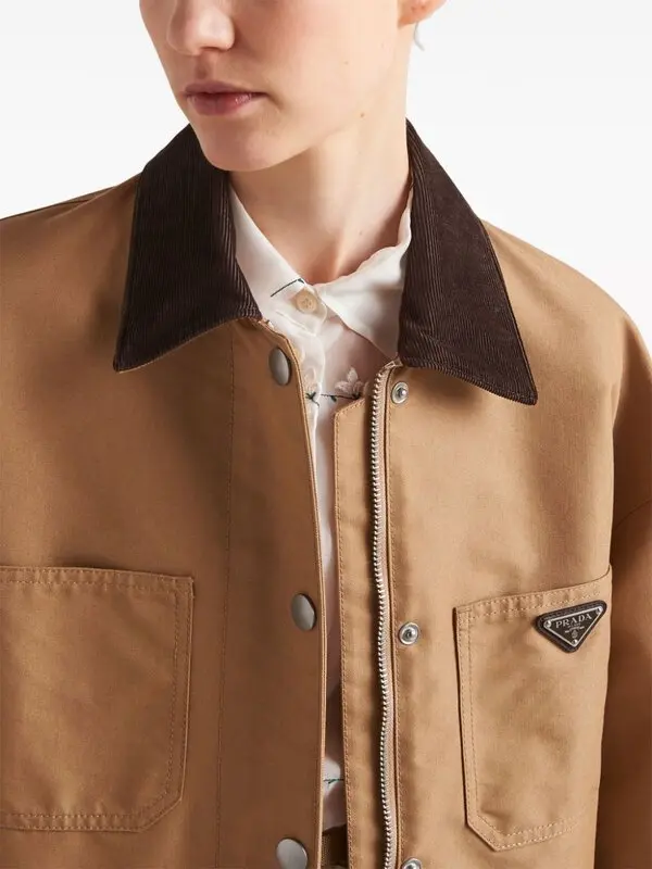 Prada Triangle-logo Canvas Blouson Jacket