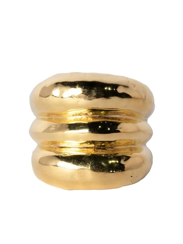 PARTS OF FOUR Stack Grooved Sterling Silver Ring - Gold