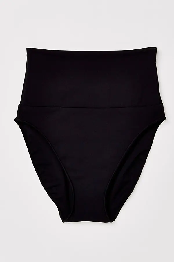 IT'S NOW COOL Contour High-waisted Surf Bottoms - Black