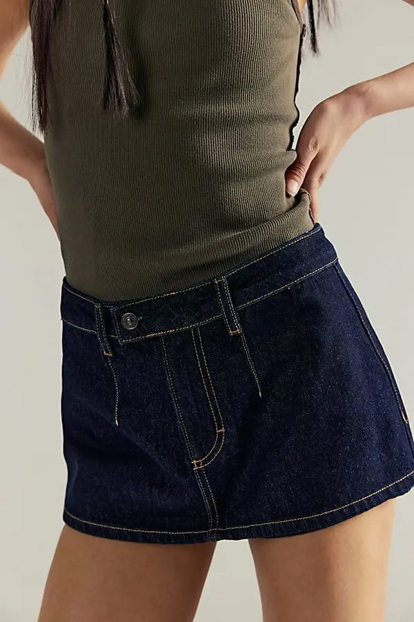 Free People We The Free Gallivanting Peekaboo Skort - Rinse