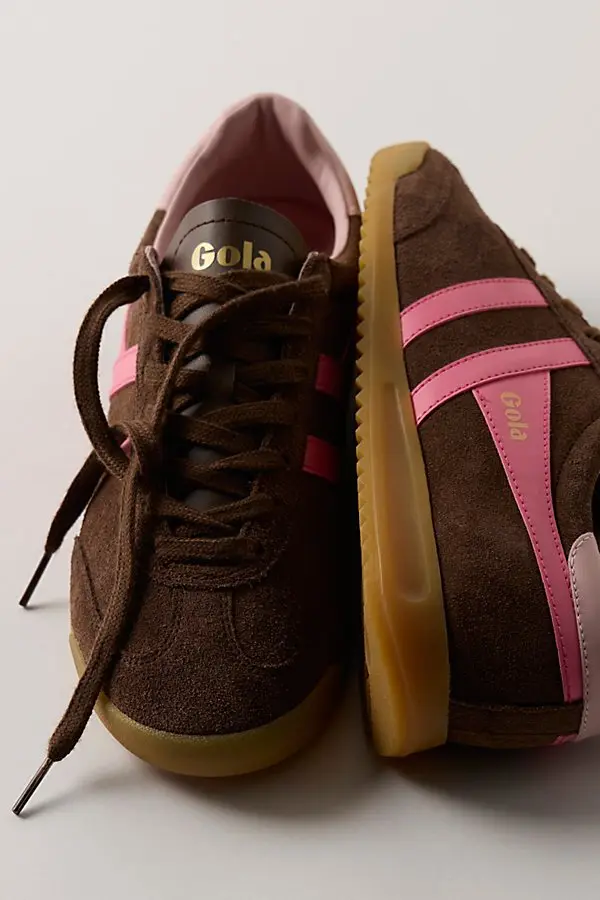 Gola Torpedo Sneakers - Dark Brown/fluro Pink