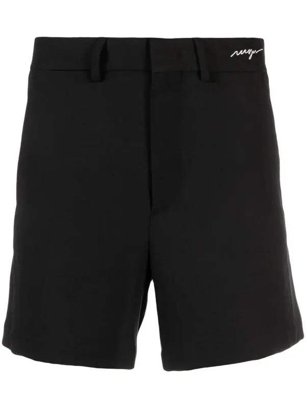 MSGM Logo-embroidered Mid-rise Shorts