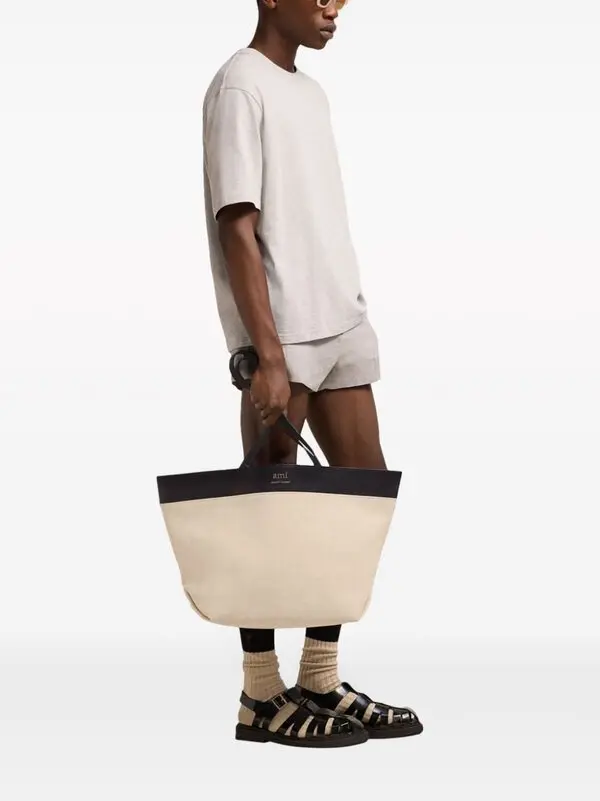 AMI Paris Panelled Tote Bag